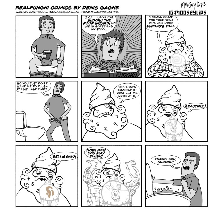 Sudoku, the Poop Wizard (Collab) – Realfunghi Comics